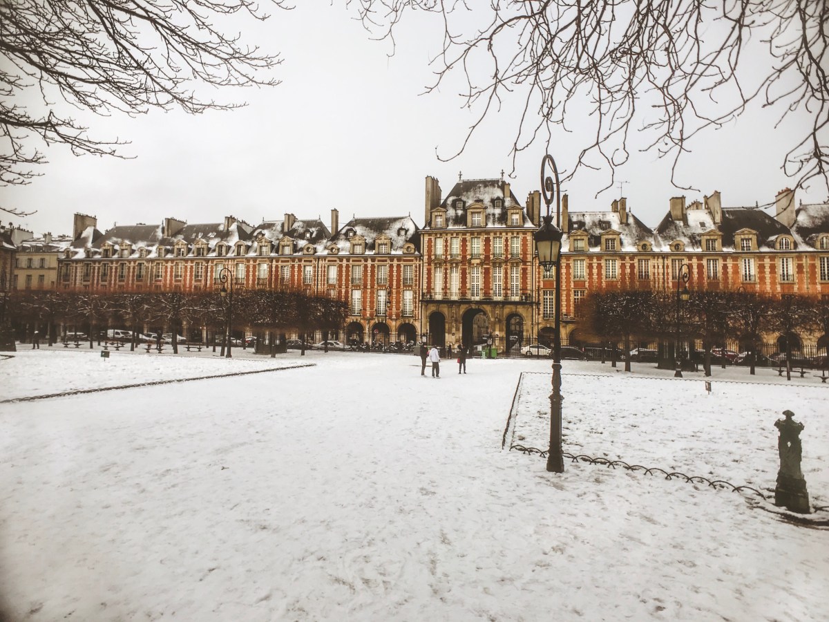 The Parisian Narnia: Place des Vosges Under the Snow